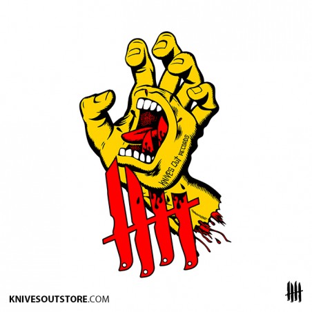 KNIVES OUT "Screaming Hand" Tribute die-cut vinyl sticker