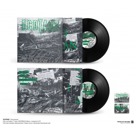 ECOTAGE "Devastation" Black 7" w/ Die-cut Jacket • EXISTENCE Edition